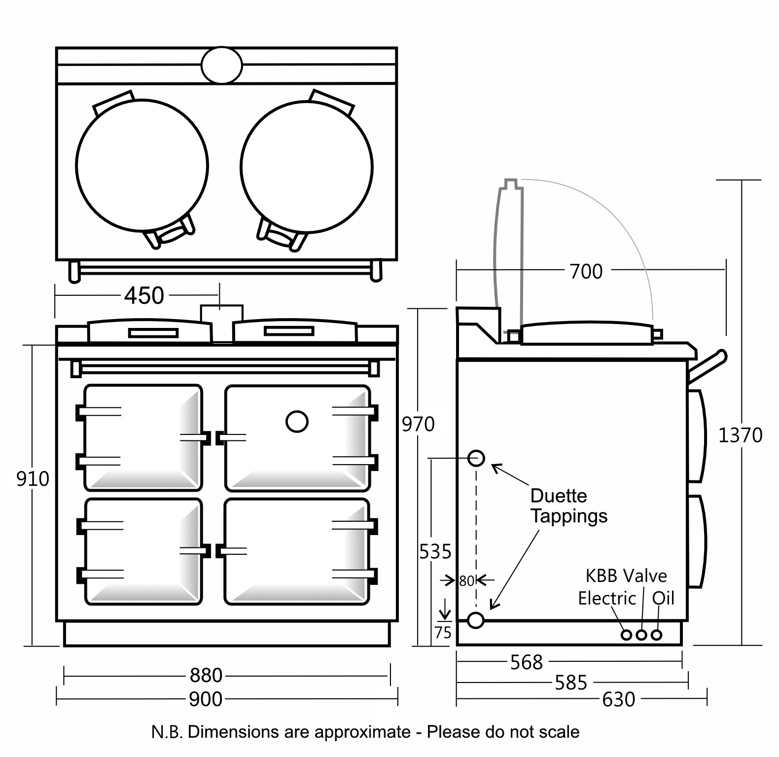 Heritage Compact | Oil-Fired Four-Oven Traditional Range